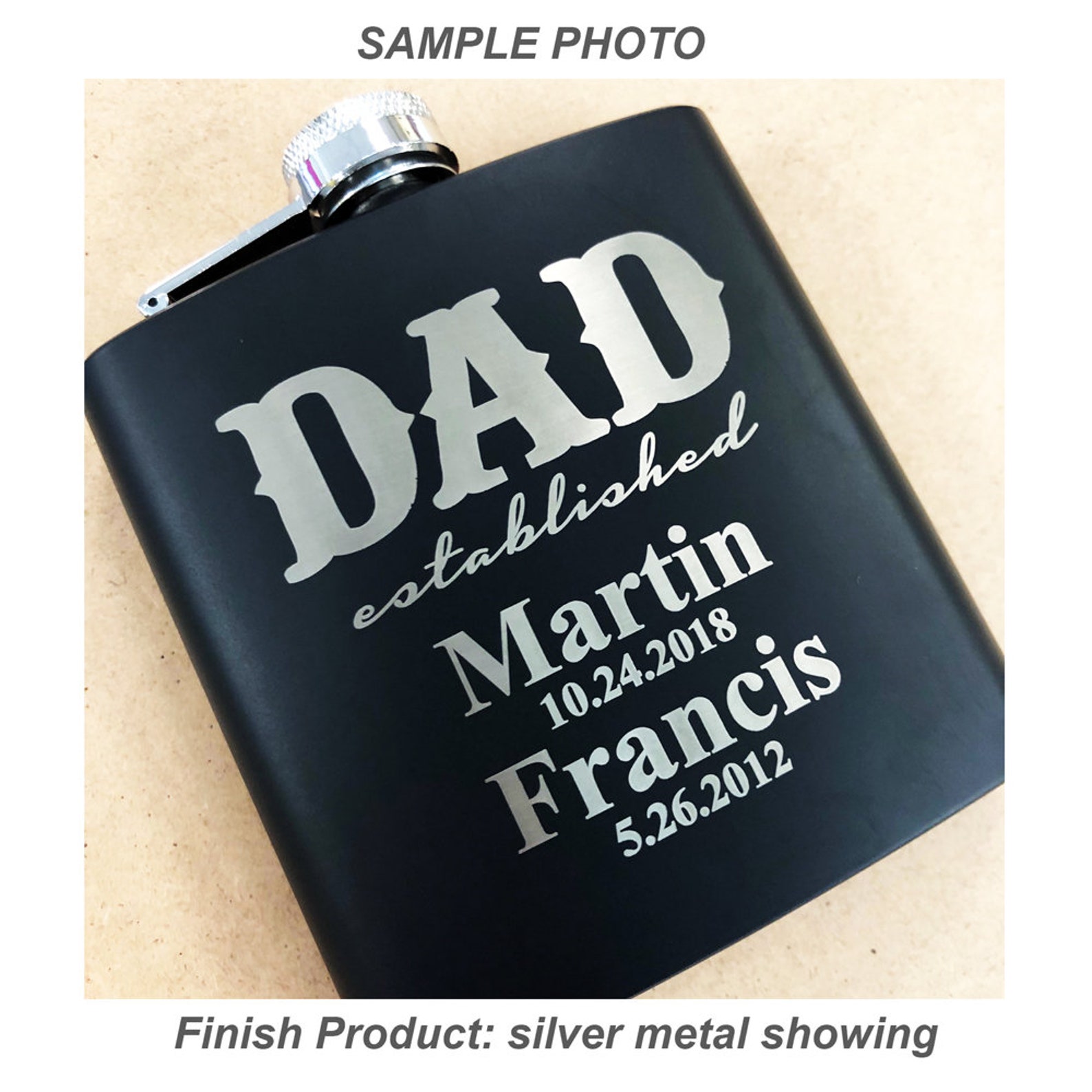 Engraved Flask Rustic Floral Personalized Engraved Flask - Etsy