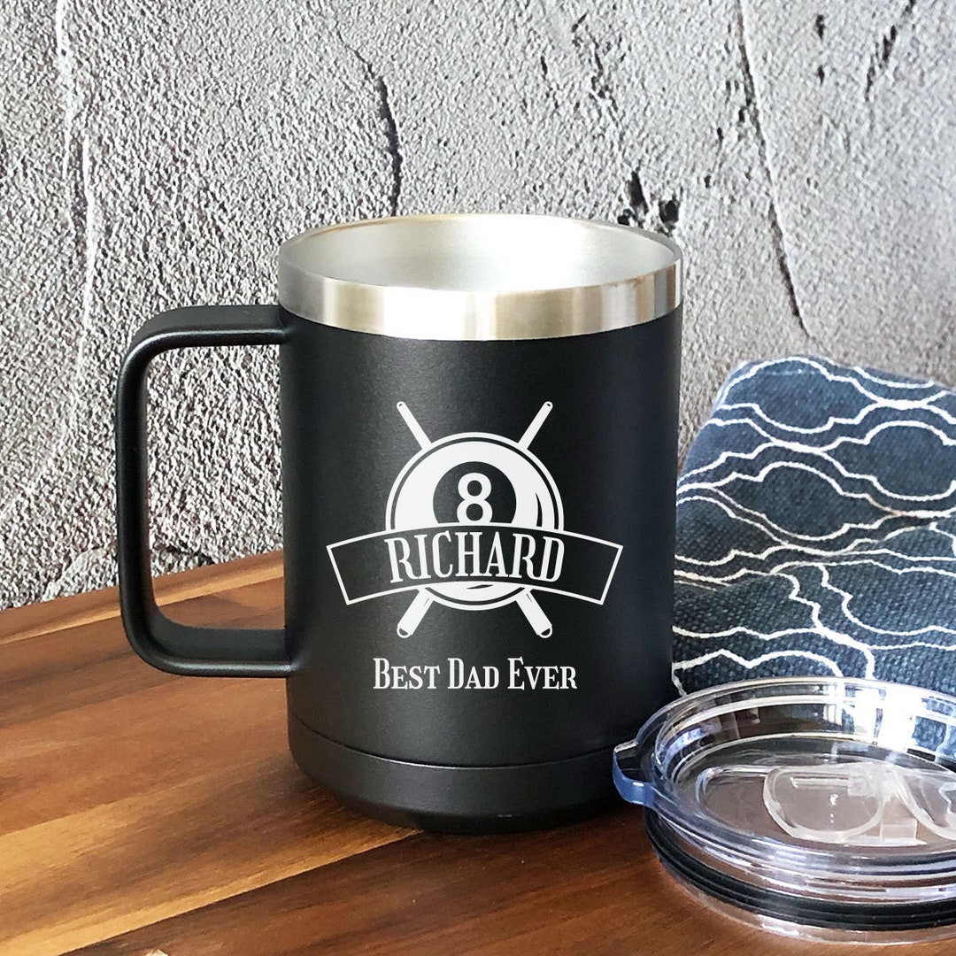 Billiard Pool Lover Personalized Engraved 15 Oz Vacuum Insulated Travel ...