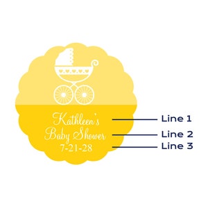 Set of 24 Baby Shower Custom Personalized 2 Inches Stickers Favor ...