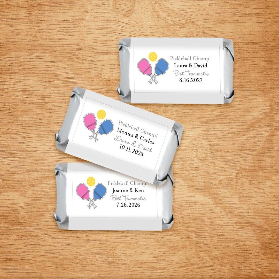Set of 30 Pickleball Personalized Hershey's Miniatures Labels ...