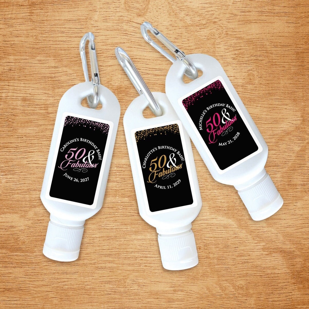 Birthday 50 and Fabulous Personalized Mini SPF30 Sunscreen Favors ...