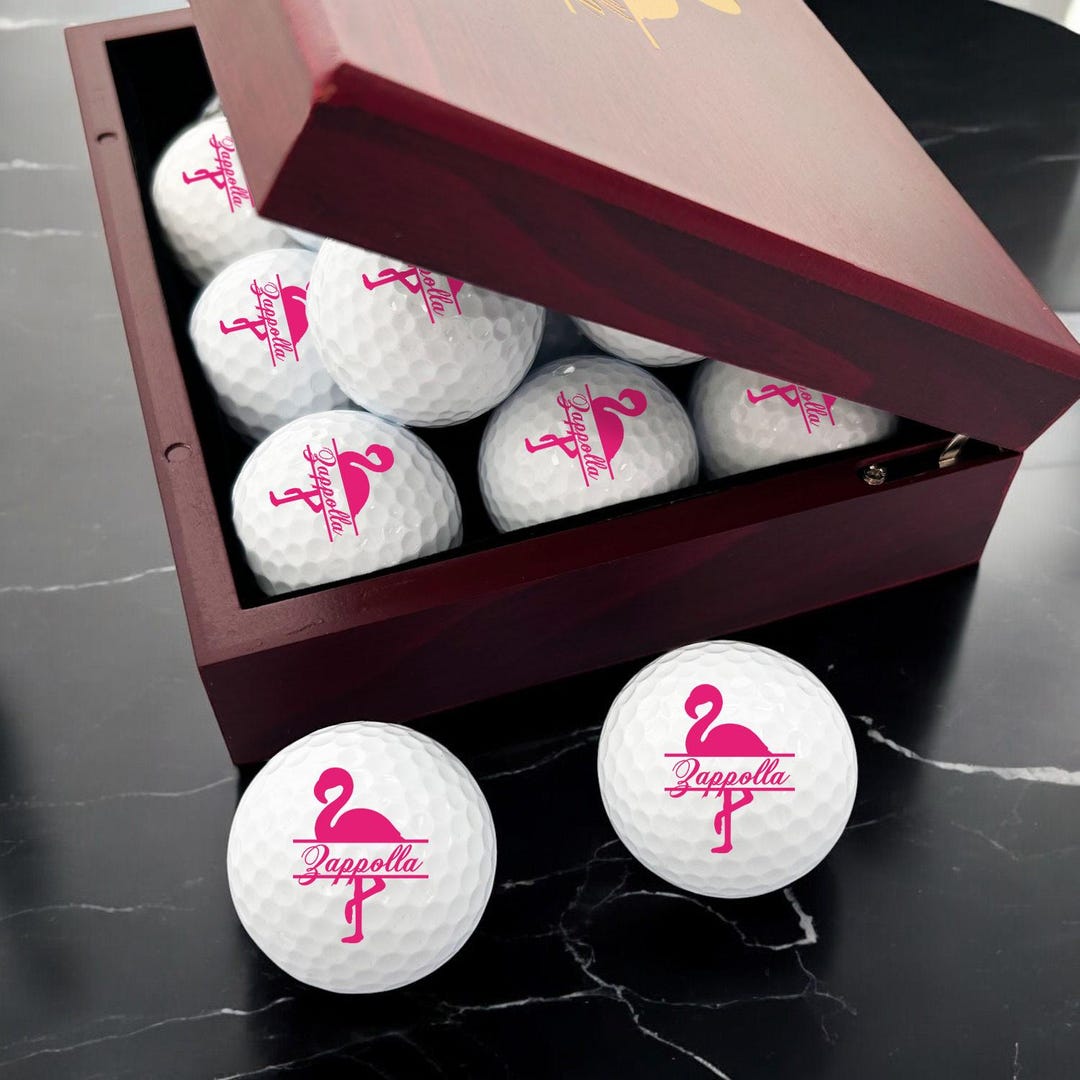 Flamingo Personalized Golf Ball Gift Set, Gifts Ideas for Golfers ...