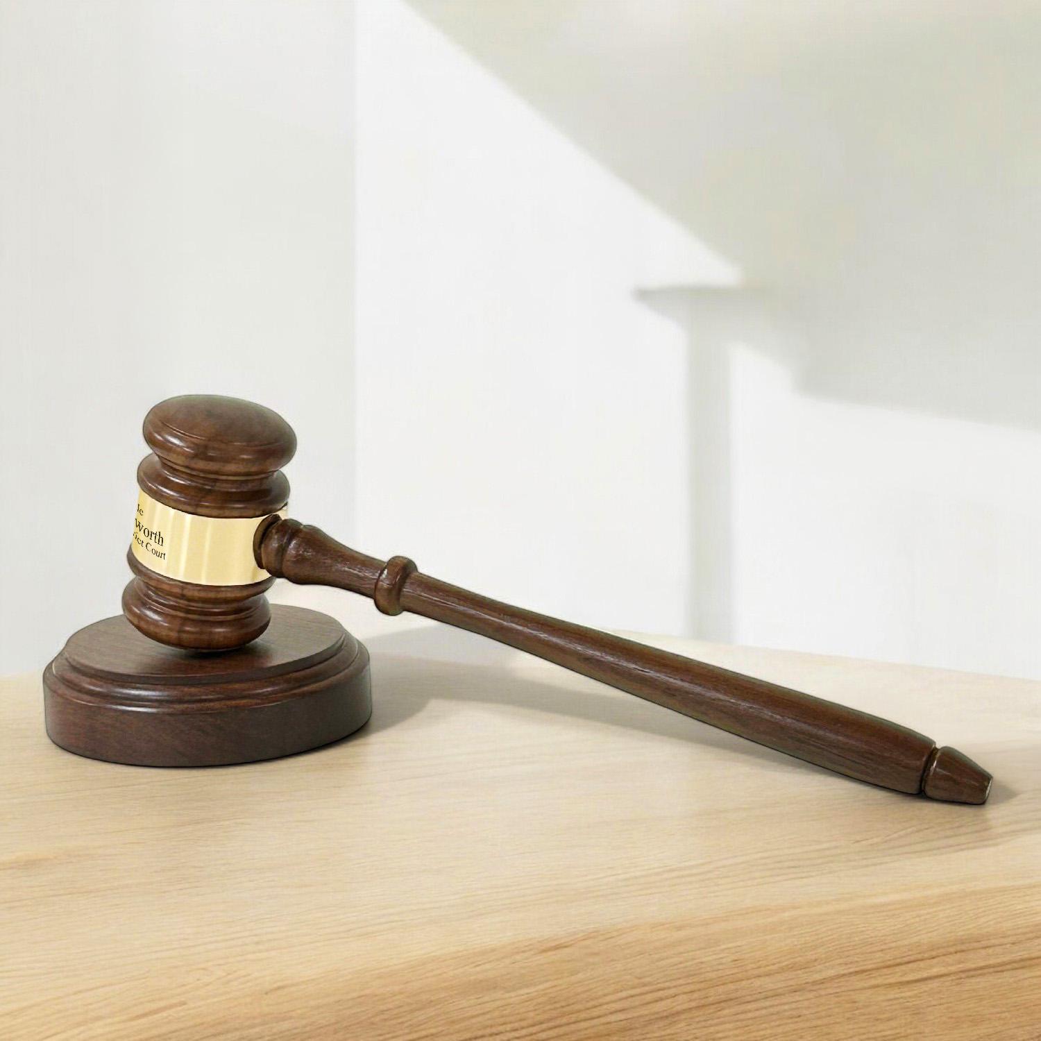 Personalized Walnut Wood Gavel and Base Set: Lawyer Gift - Etsy