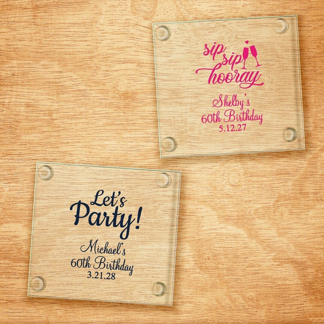 Set of 24 Birthday 60th Sixtieth Personalized Wedding Party Favors ...