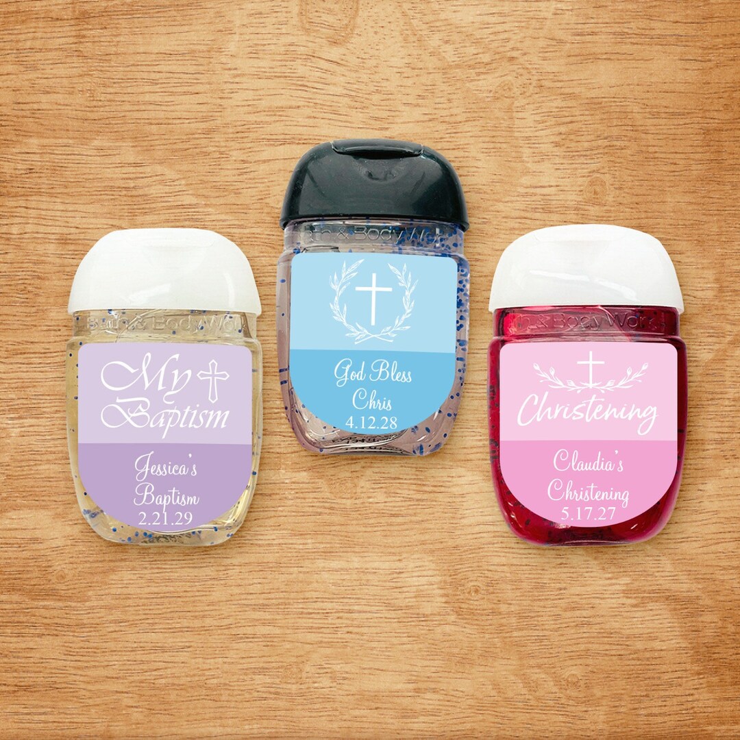 Set of 18 Baptism Custom Christening Personalized Label Favors, Mi ...