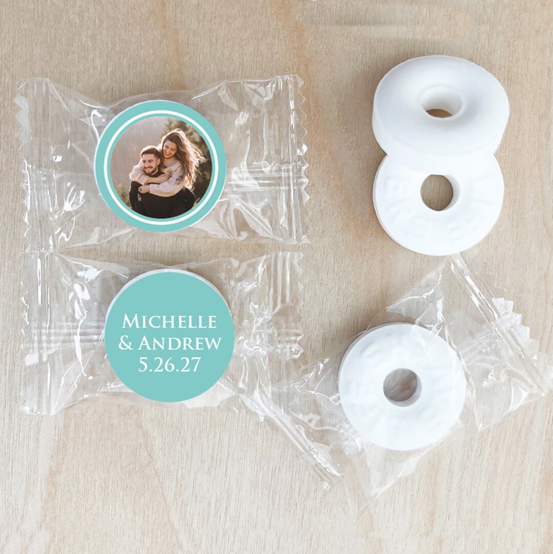 Set of 24 Custom Photo Personalized Life Saver Mint Favors, Wedding ...