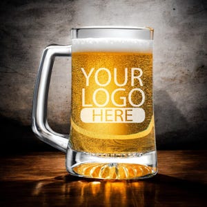 Your Logo or Design Beer Glass Gifts, Corporate Personalized Pint Beer ...