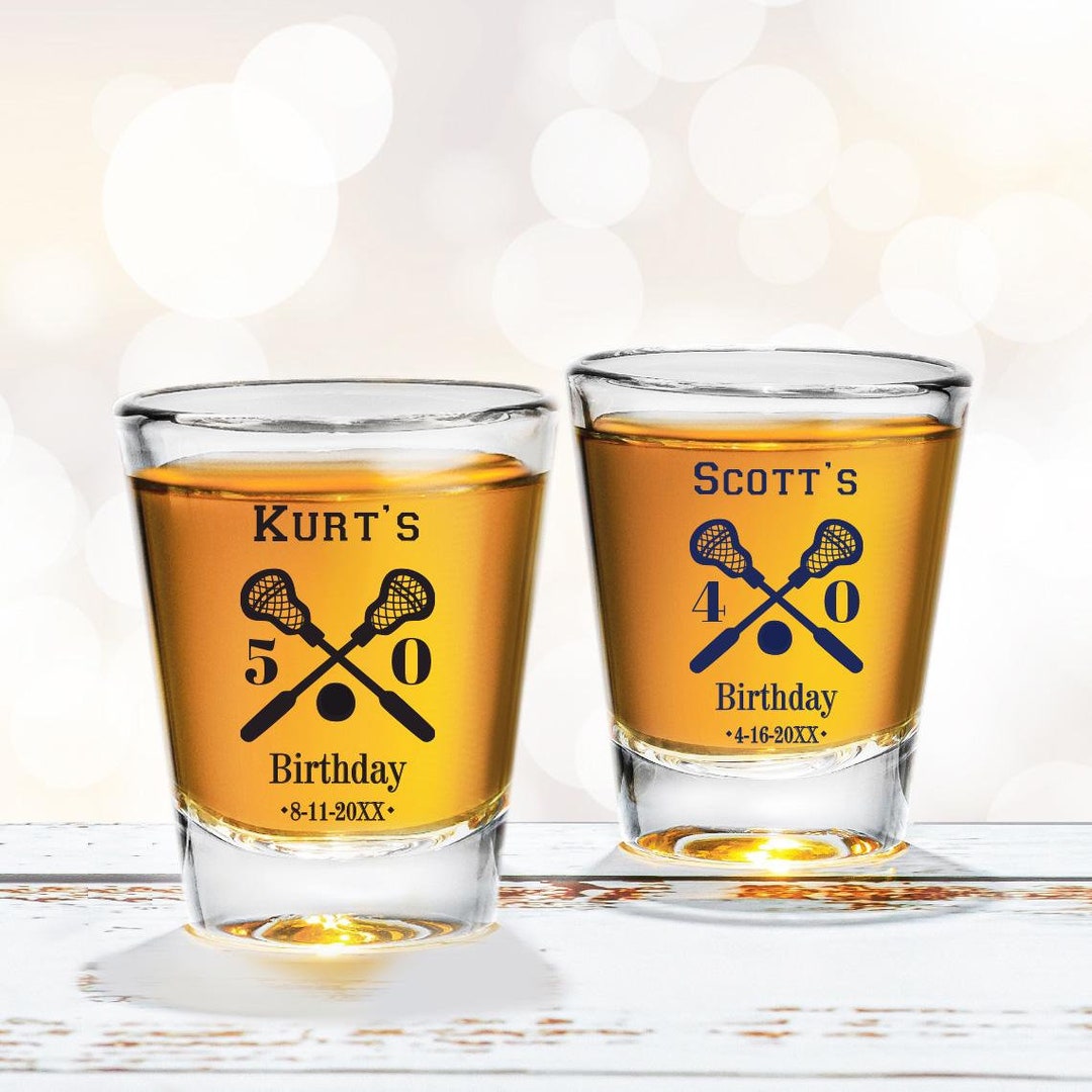 Lacrosse-themed Birthday Favors, Set of 24 Lacrosse Personalized Fluted ...