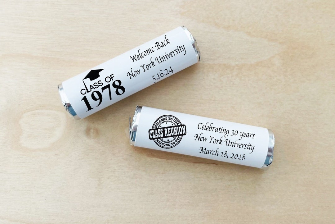 Set of 12 Class Reunion Party Favors, Class Reunion Personalized Breath ...