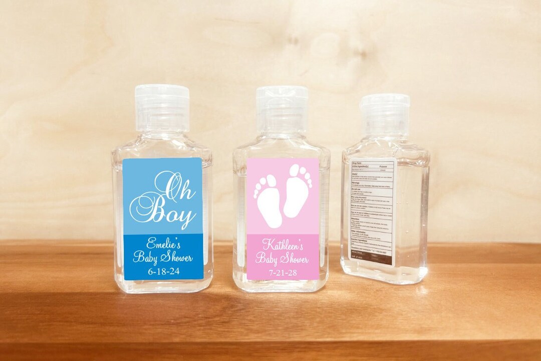 Set of 20 Baby Shower Personalized Labels for Standard Sanitizers, Baby ...