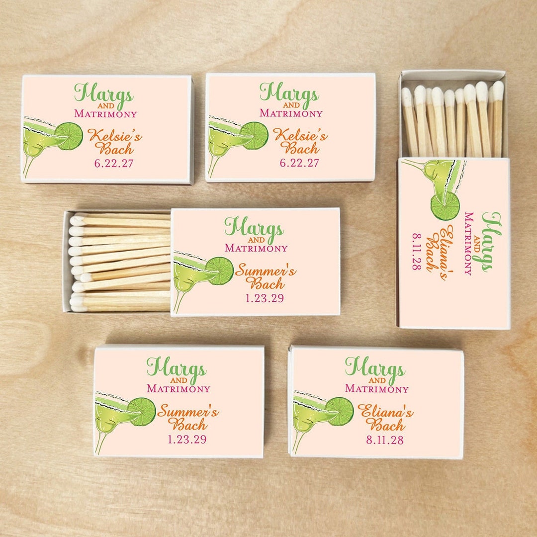 Margs and Matrimony Personalized Matchboxes With Stickers - Set of 50 ...