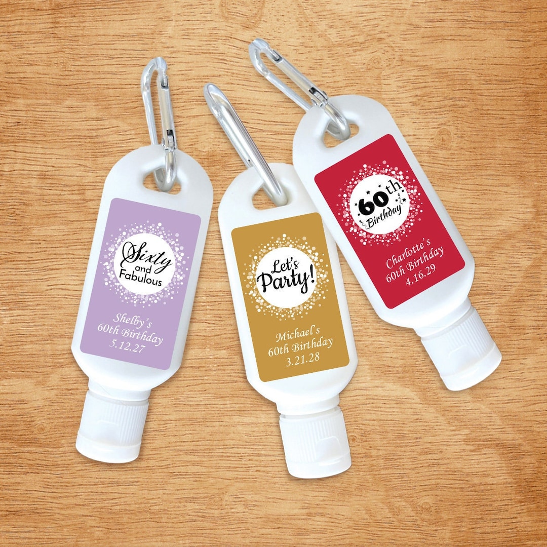 Set of 6 Birthday 60th, Birthday Party Favors, 60th Birthday Party ...