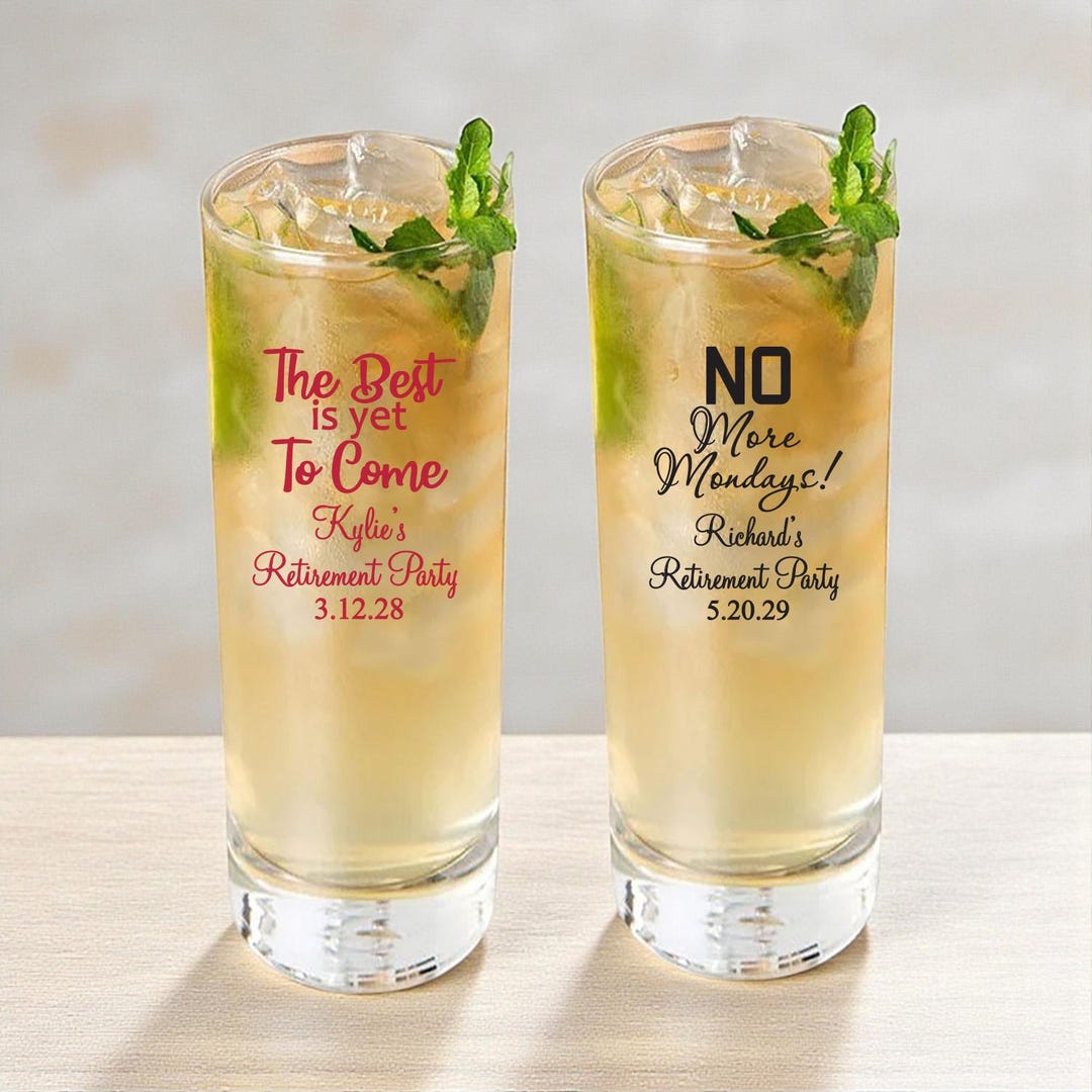 Personalized Retirement Shot Glasses - Set of 24 - DM74 - Etsy