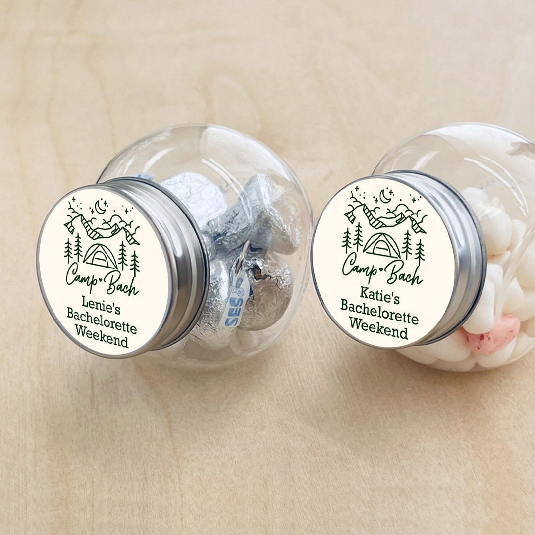Set of 12 Personalized Mini Candy Jar Favors: Bachelorette Weekend - Etsy