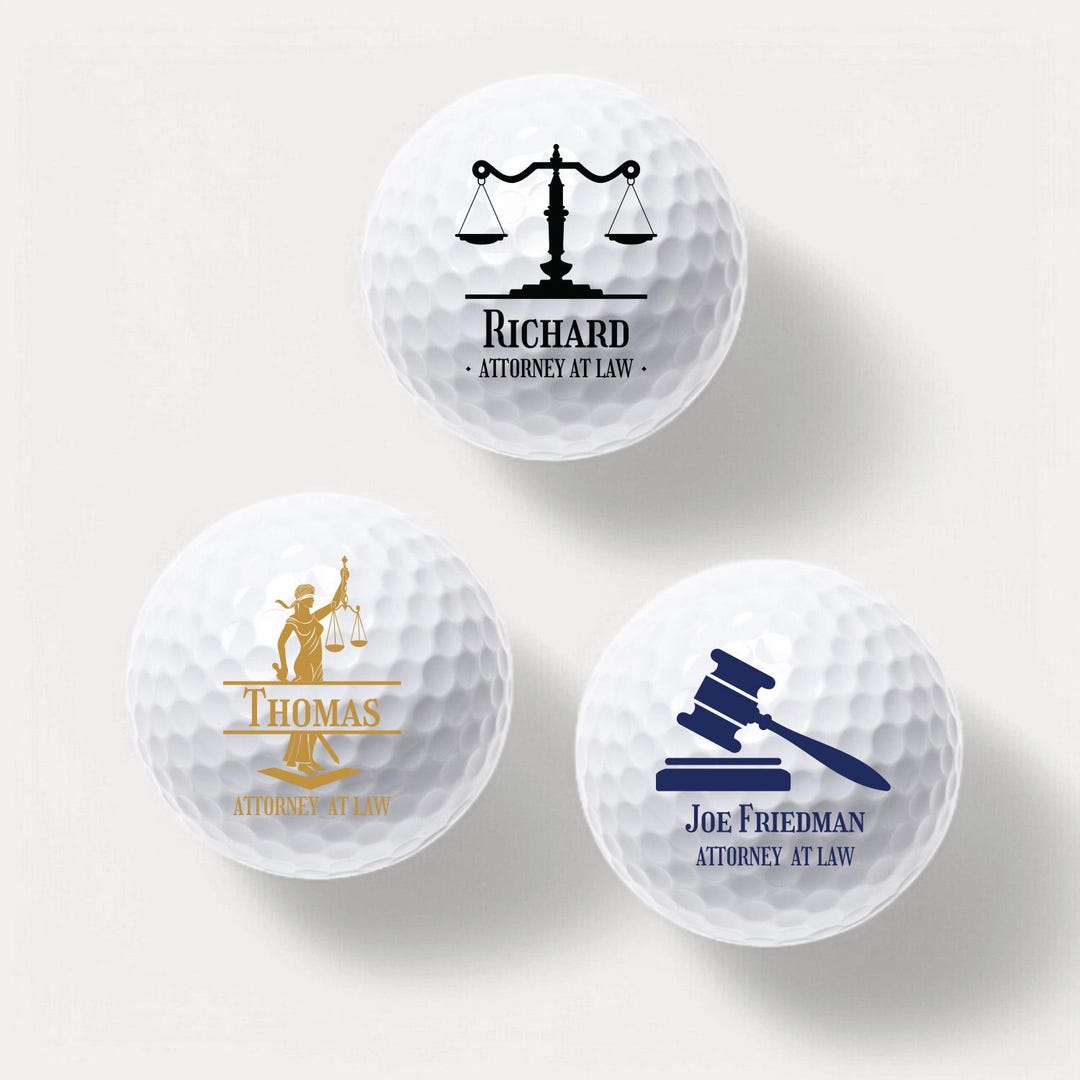 Personalized Lawyer Golf Balls: Attorney Gift, Set of 12 - Etsy