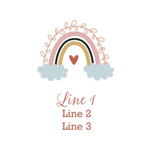 Set of 24 Boho Rainbow Labels Personalized 2 Inches Favor Labels ...