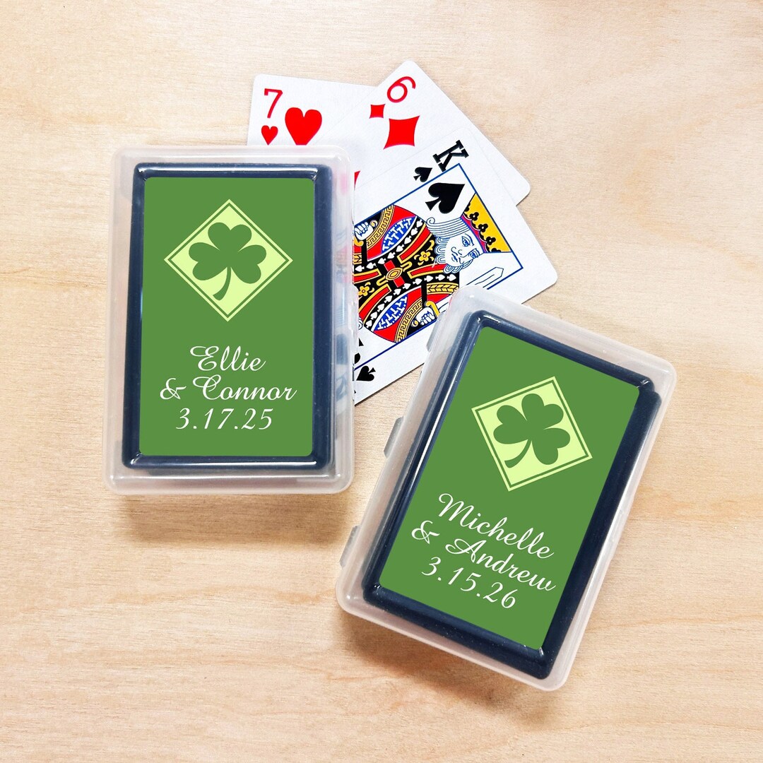Irish Shamrock Custom Personalized Playing Cards Decks Favors, Irish ...