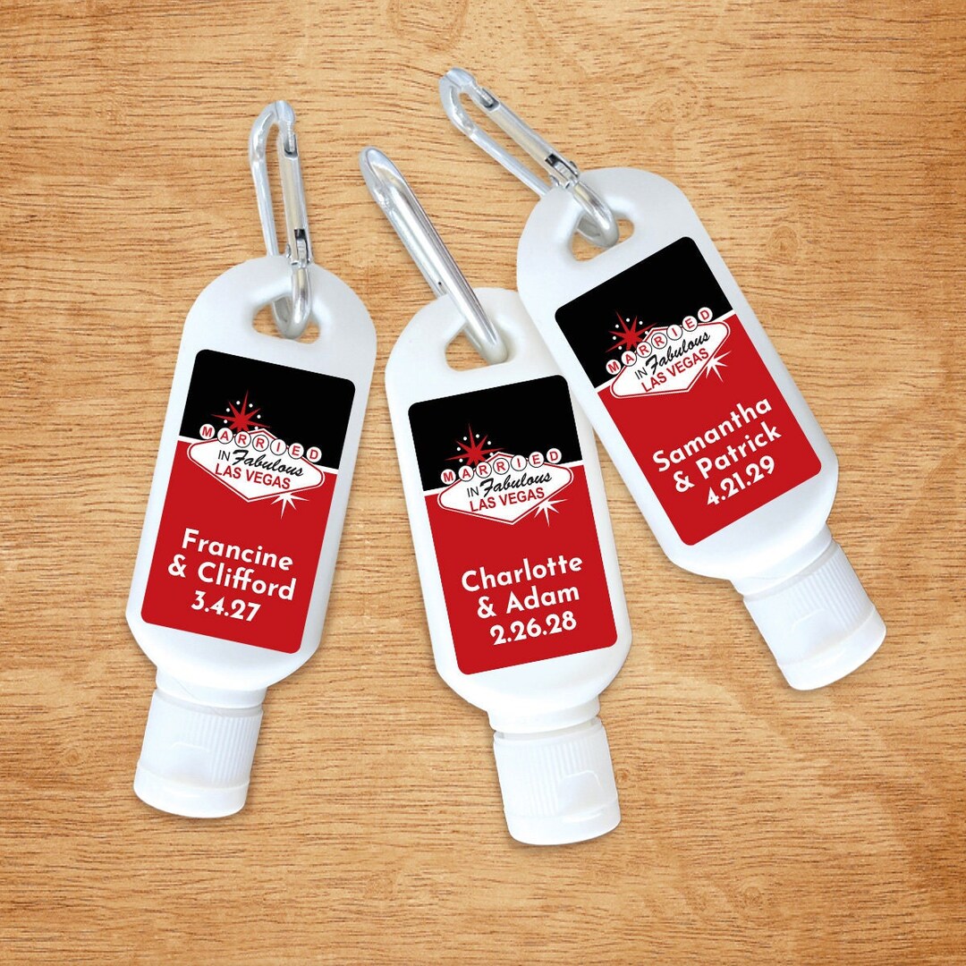 Married in Las Vegas Wedding Favors, Wedding Party Favors, Personalized ...