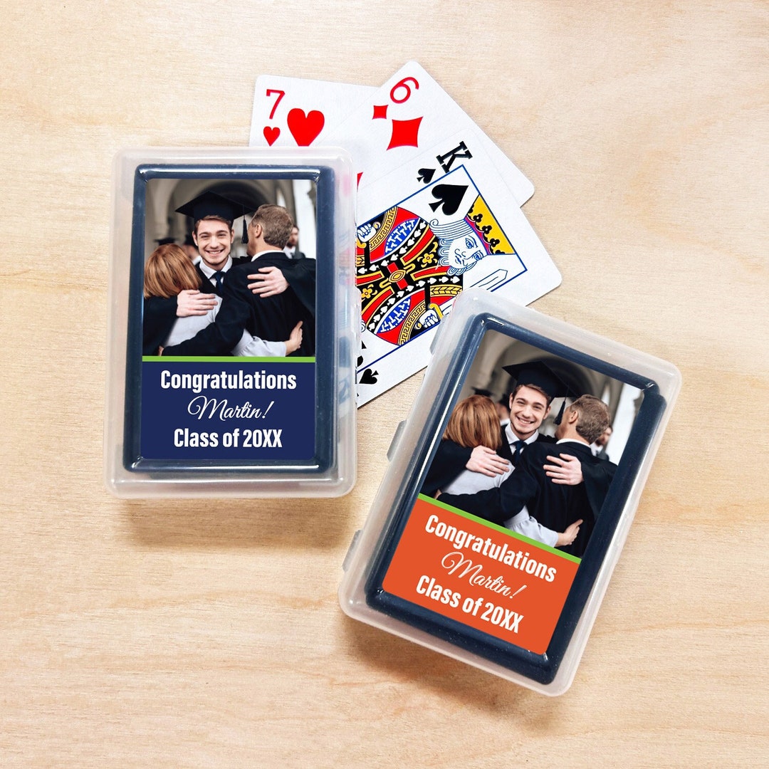Graduation Photo Personalized Playing Cards Favors, Graduation ...