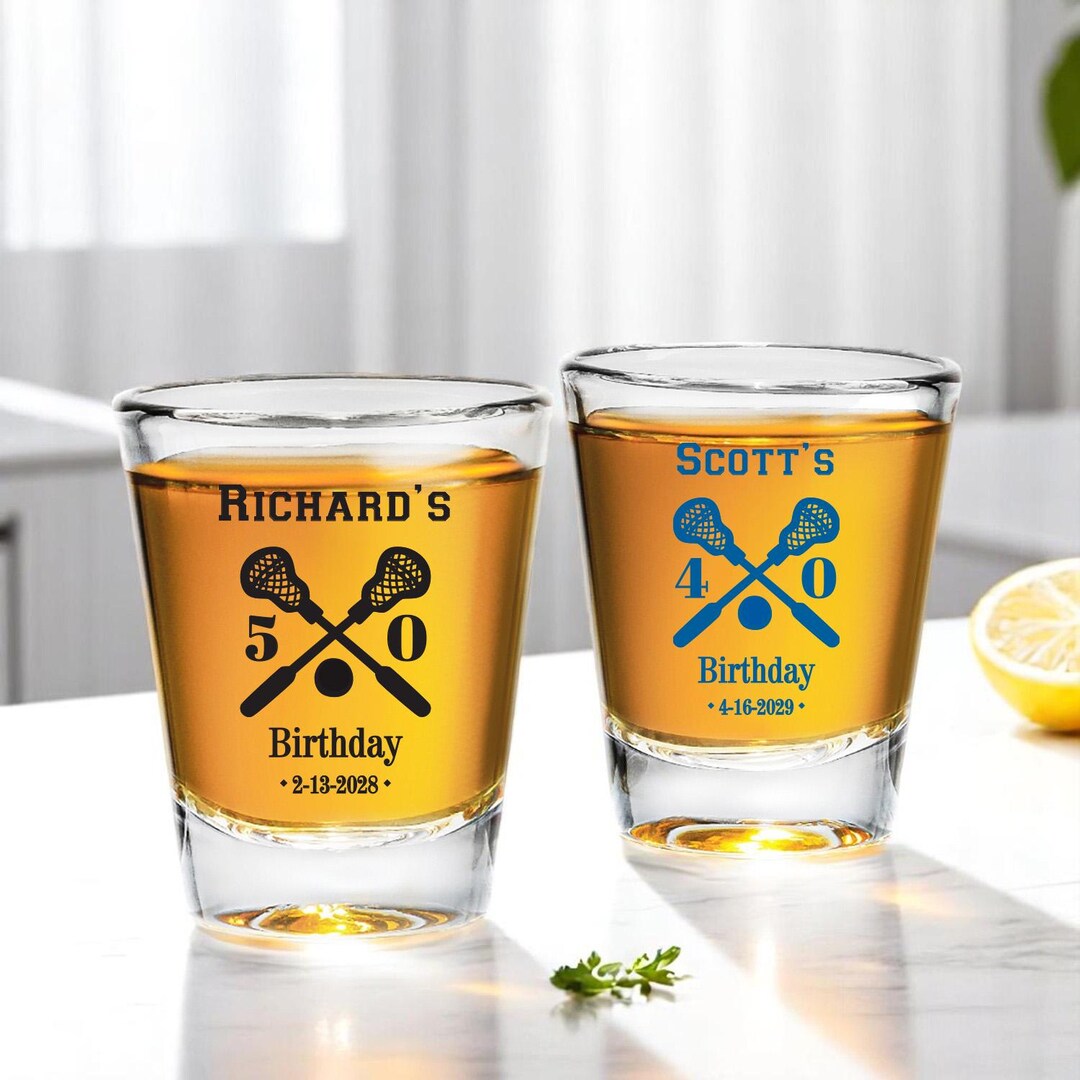 Lacrosse-themed Birthday Favors, Set of 24 Lacrosse Personalized Fluted ...