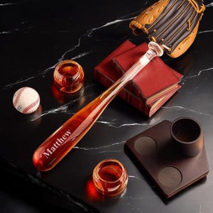 Baseball Engraved Personalized Decanter and Glasses Gift Set - Etsy