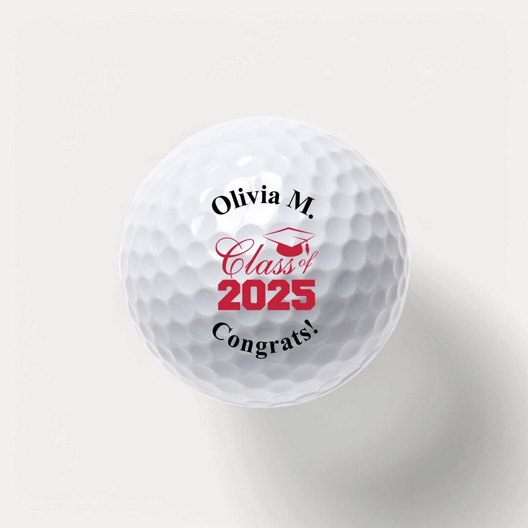 Set of 12 Class of 2025 Personalized Graduation Golf Balls, Graduation ...