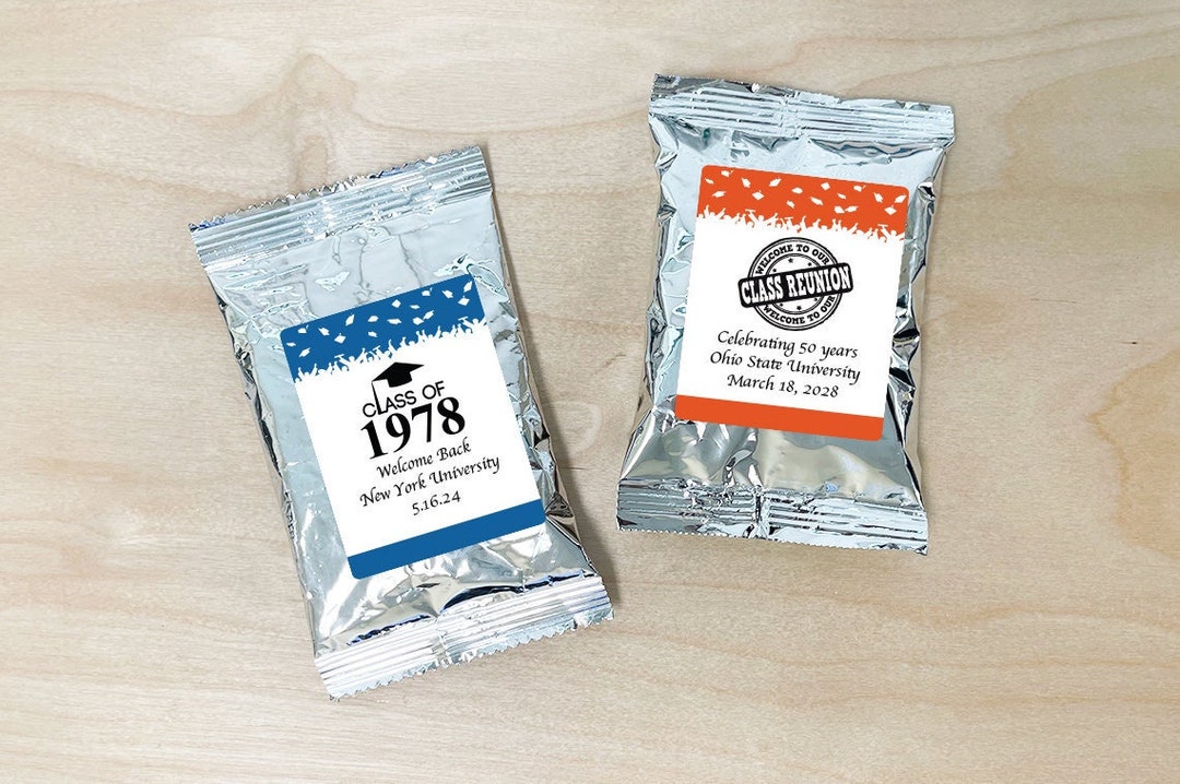 Class Reunion Party Favors, Set of 12 Class Reunion Personalized Coffee ...