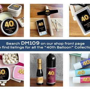 Custom Cigar Bands 40 Balloon Birthday Favors or Personalized White ...