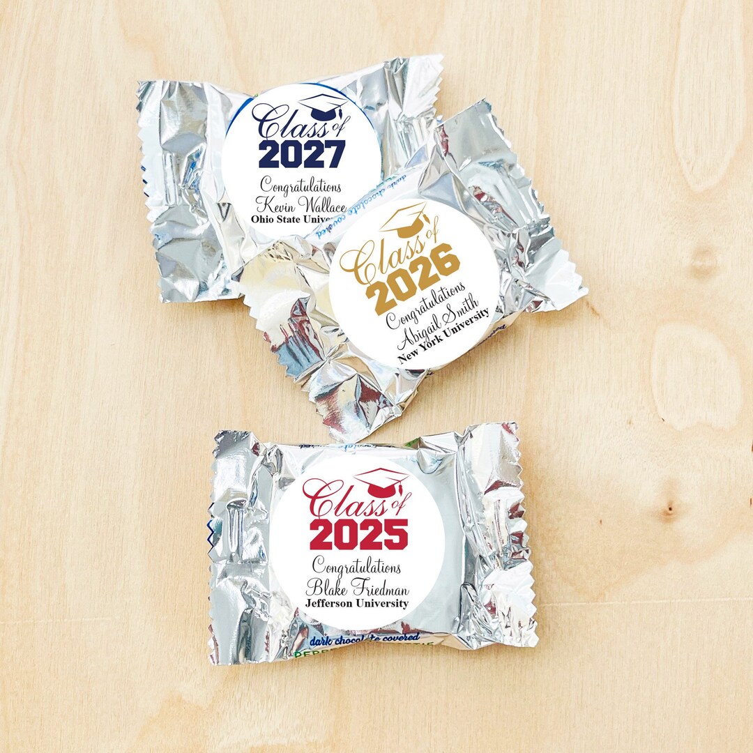 Set of 40 Class of 2025 2025 Custom Personalized York Peppermint Pattie ...