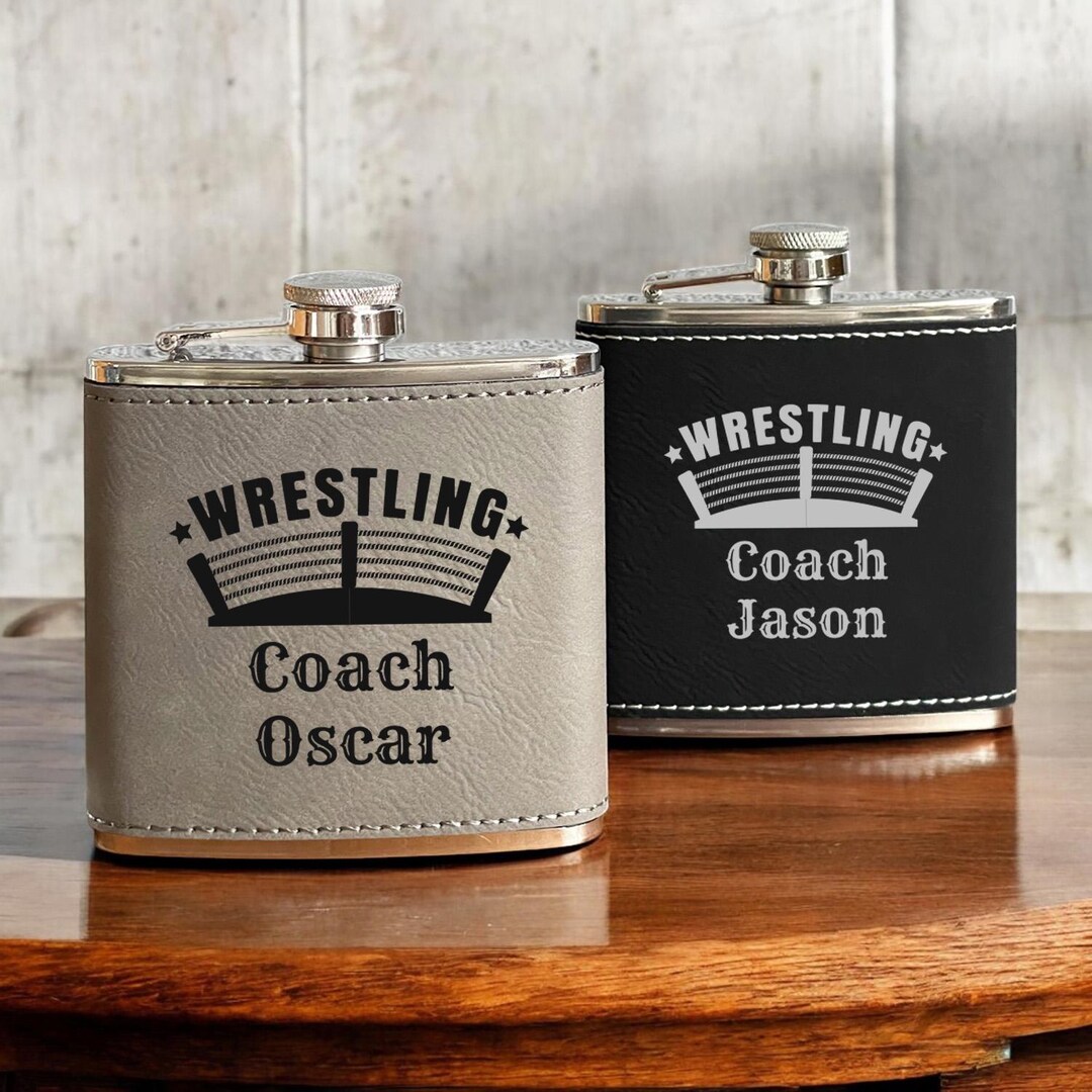 Wrestling Personalized Engraved Flask, Hip Travel Flasks, Wrestling ...