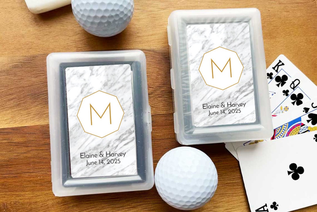 Custom Playing Cards Decks Personalized Initial Marble - Etsy