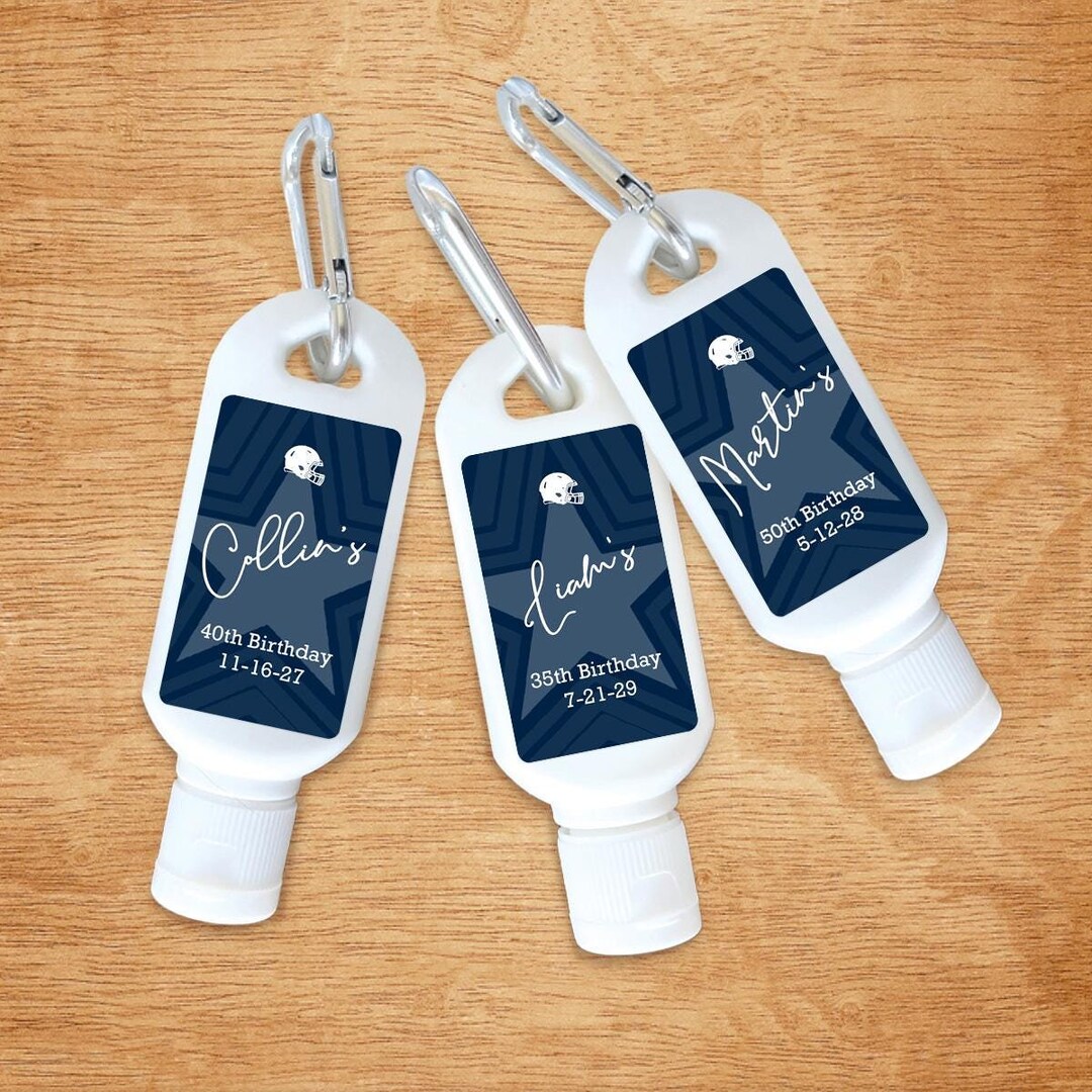 Football-themed Birthday Favors, Football Personalized Mini Sunscreen ...