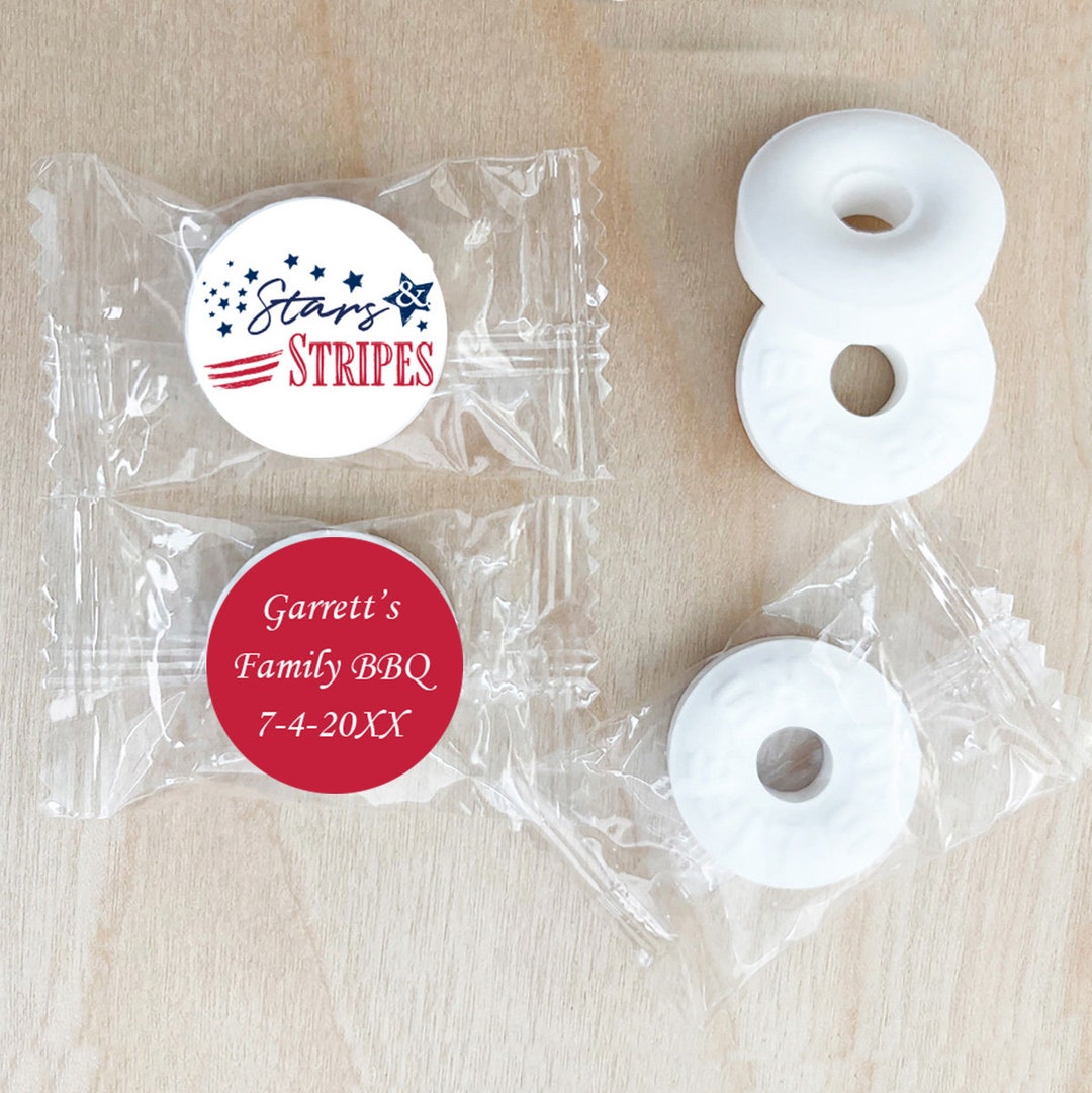 Stars & Stripes Personalized Life Saver Favors: Patriotic Party Mints ...