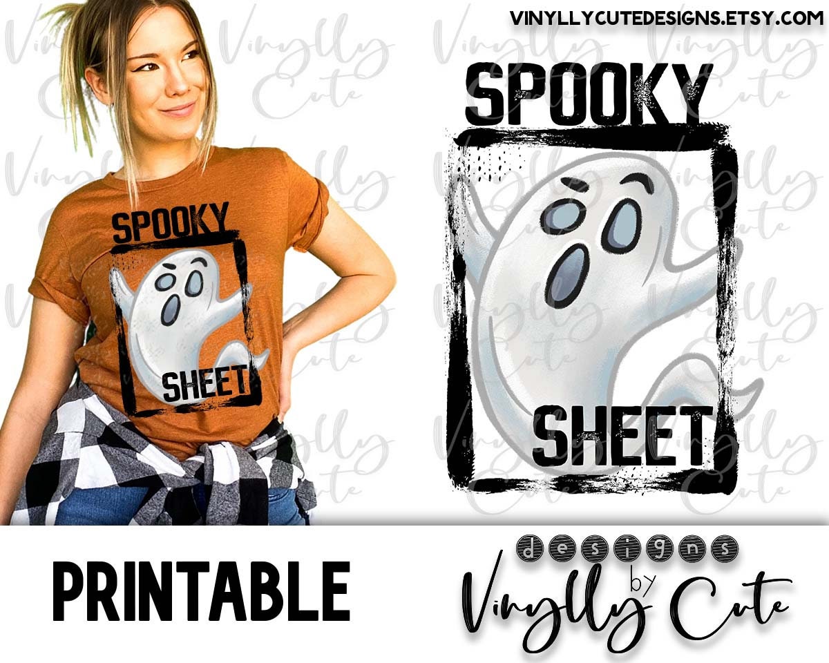 Spooky Sheet Ghost Halloween Sublimation PNG Printable - Etsy