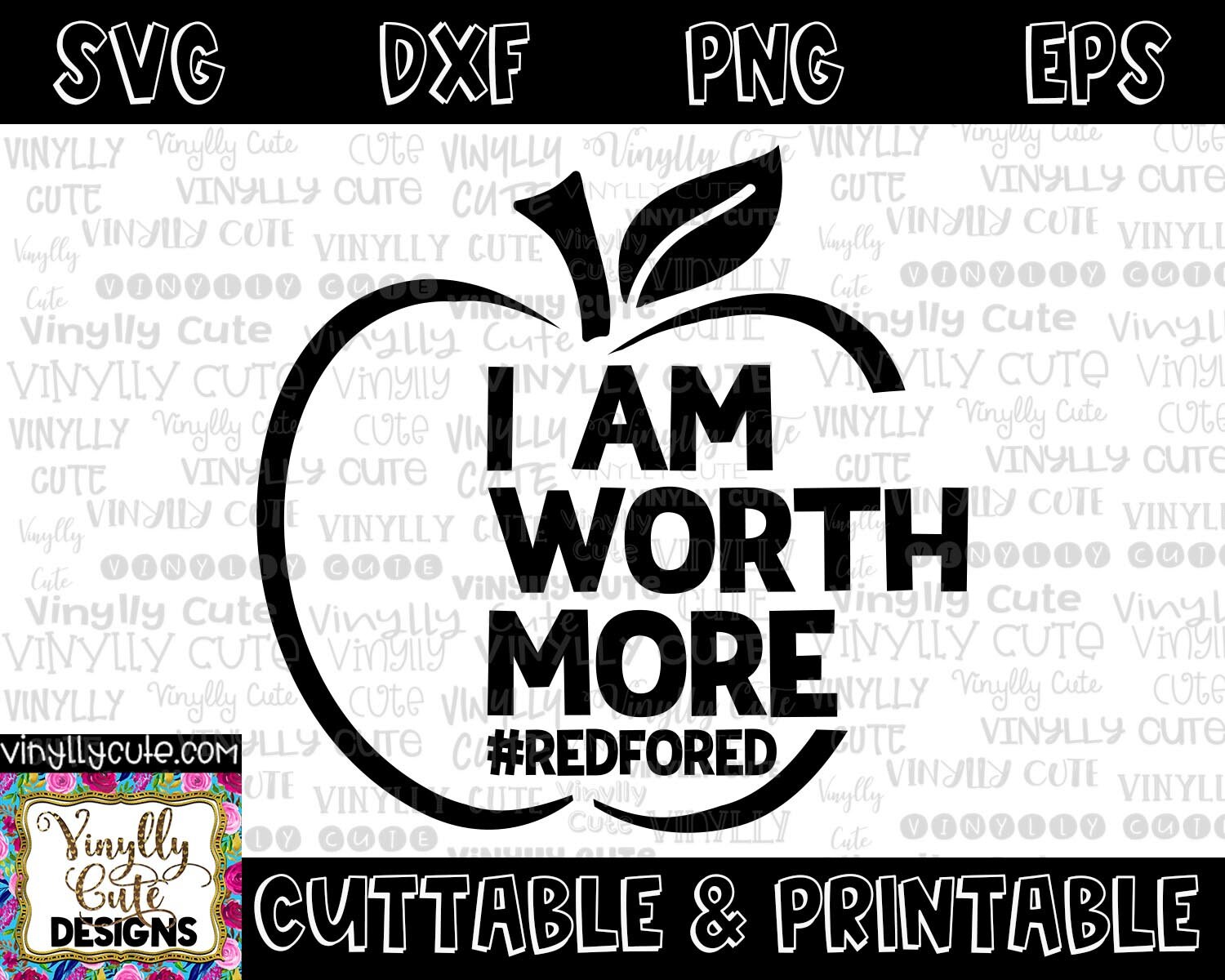 I Am Worth More redfored Red for Ed SVG Cuttable Digital - Etsy New Zealand