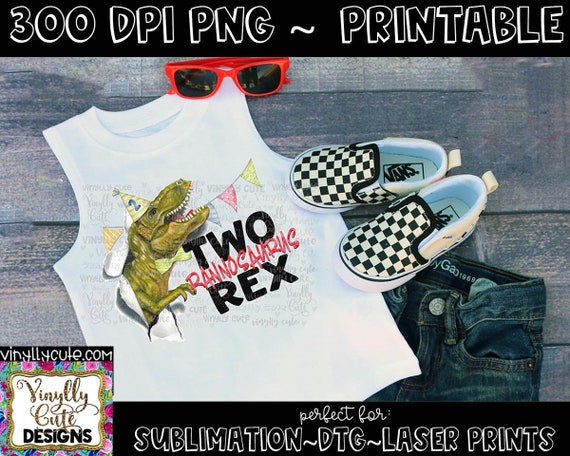 Two Rannosaurus Rex Boy PNG Printable Digital File RTP | Etsy
