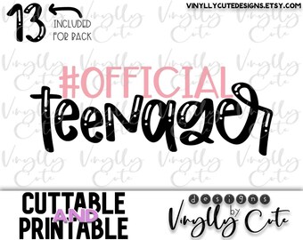 Official Teenager Svg | Etsy