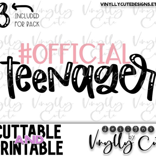Thirteen SVG 13th Birthday SVG Official Teenager Png - Etsy