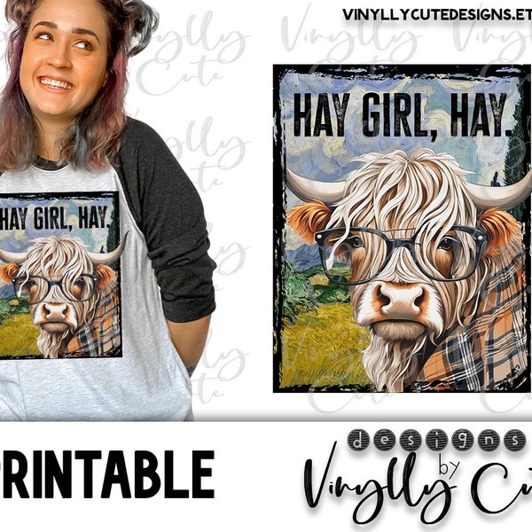 Hay Girl Hay Cow Sublimation - Etsy
