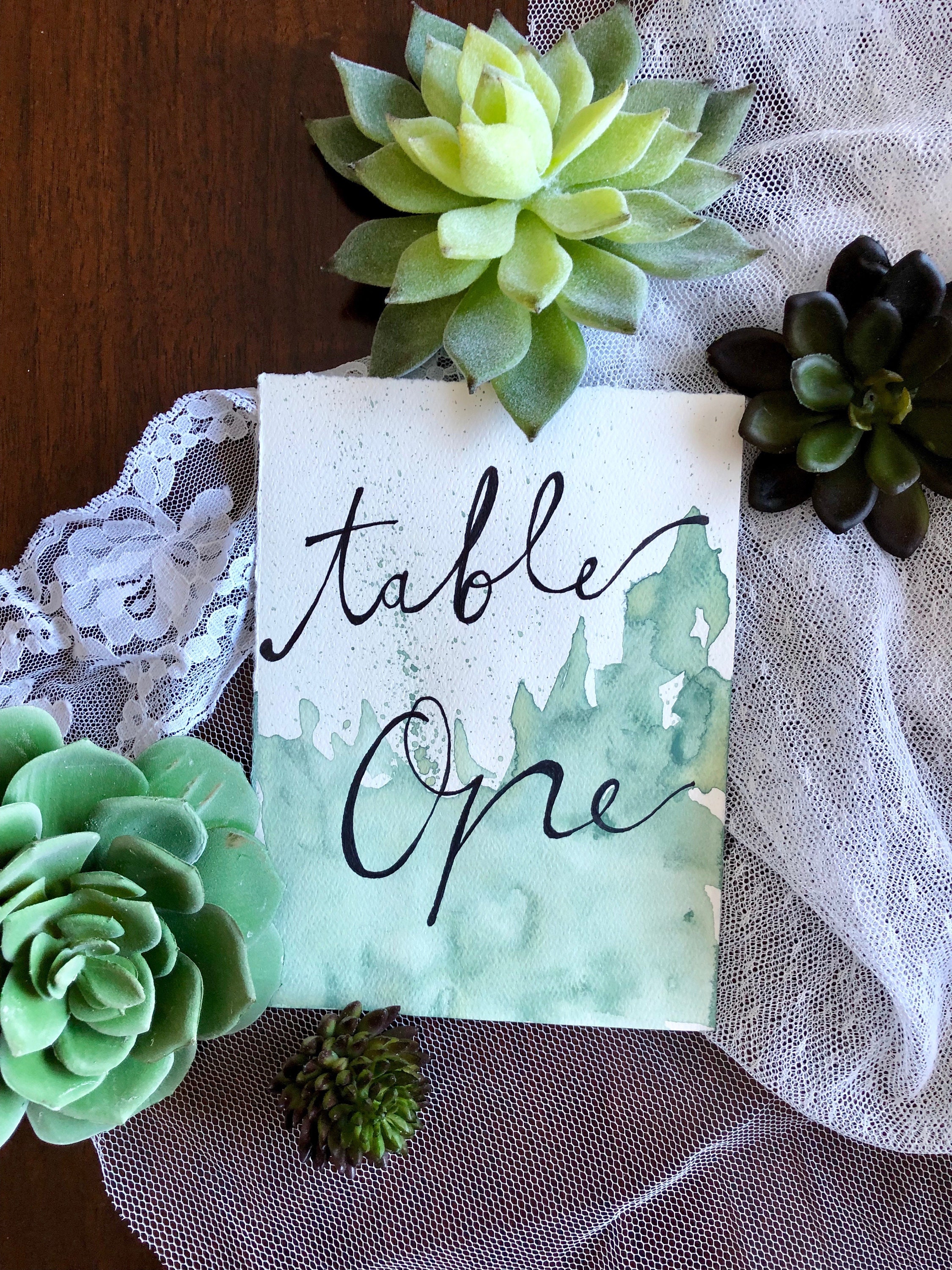 Table Numbers Customizable and Hand Painted - Etsy