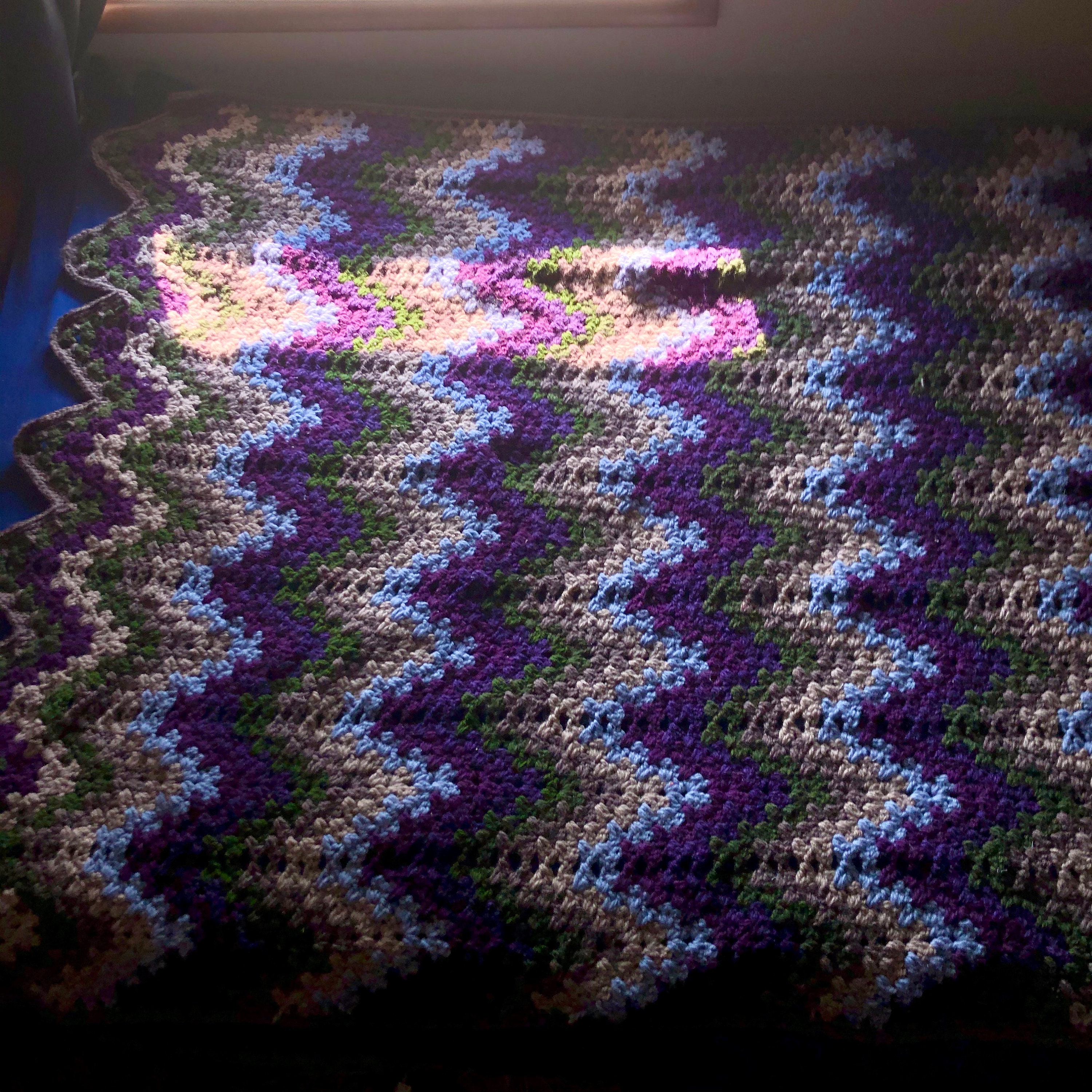 Granny Ripple Throw Blanket - Etsy