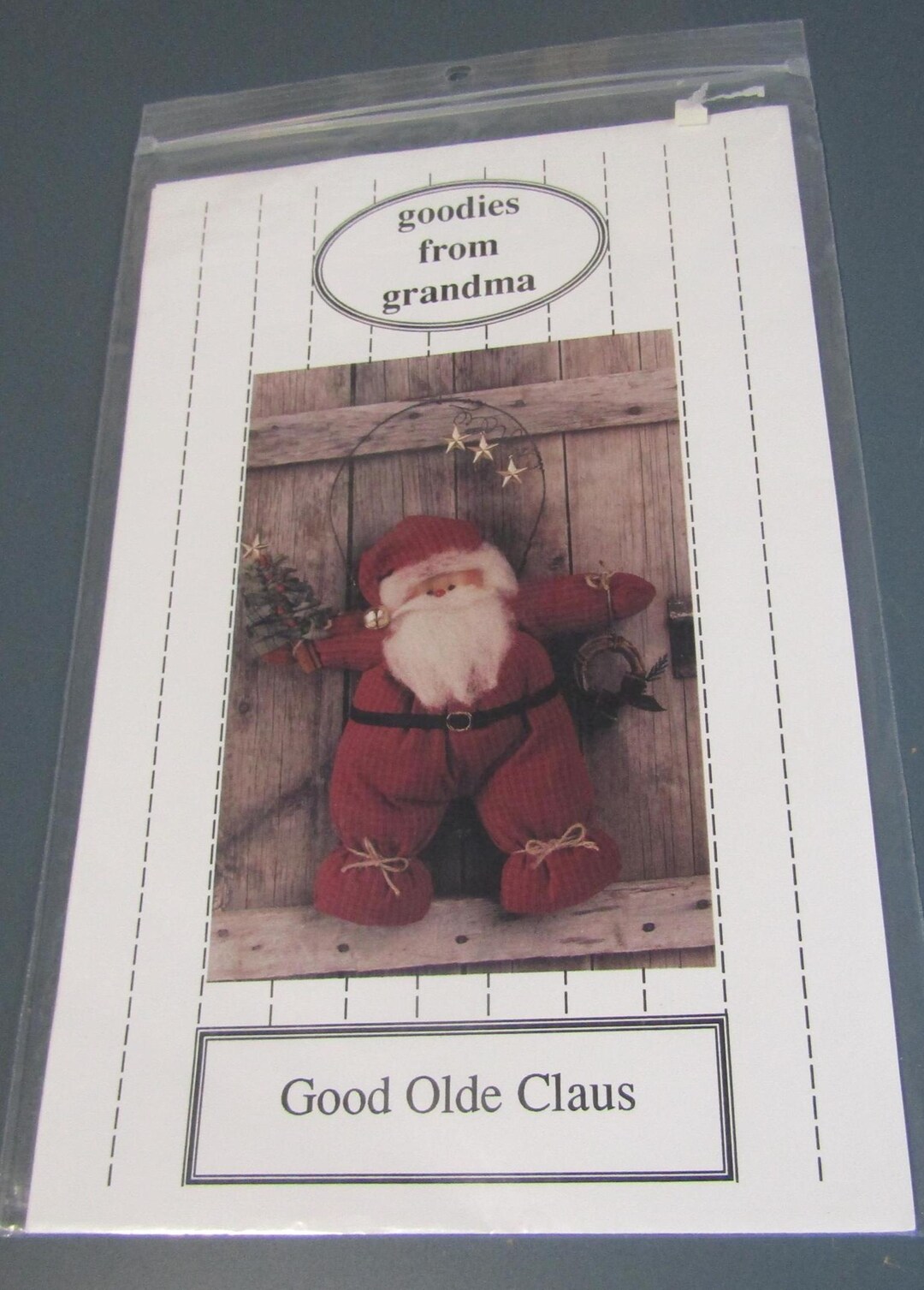 Uncut Vintage Goodies From Grandma Art Doll Pattern: Good Olde Claus 12 ...