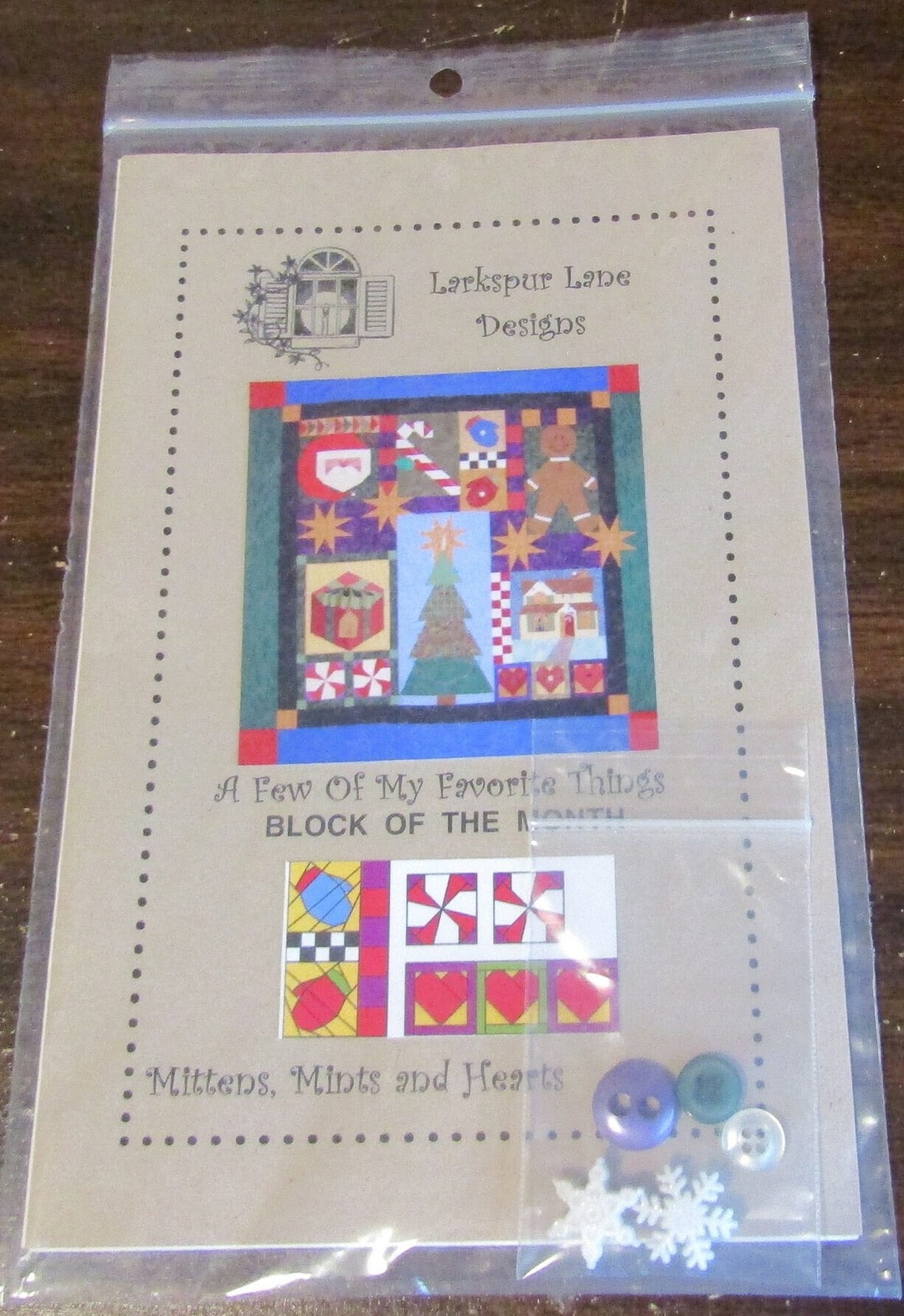 Uncut Quilt Block Pattern: A Few of My Favorite Things; Mittens, Mints ...