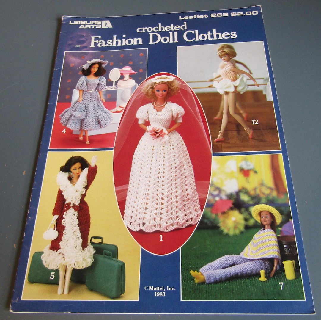 Vintage Crocheted Fashion Doll Clothes Leaflet 268 - Etsy