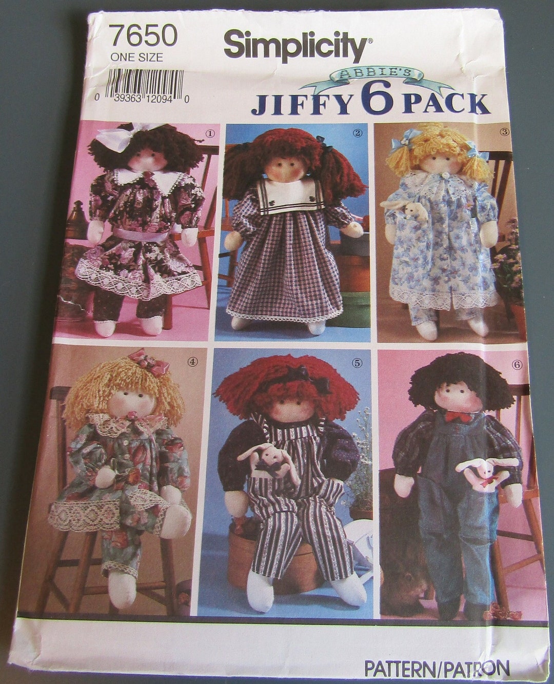 Uncut Vintage Stuffed Doll & Clothes Pattern: 22 Inch - Etsy