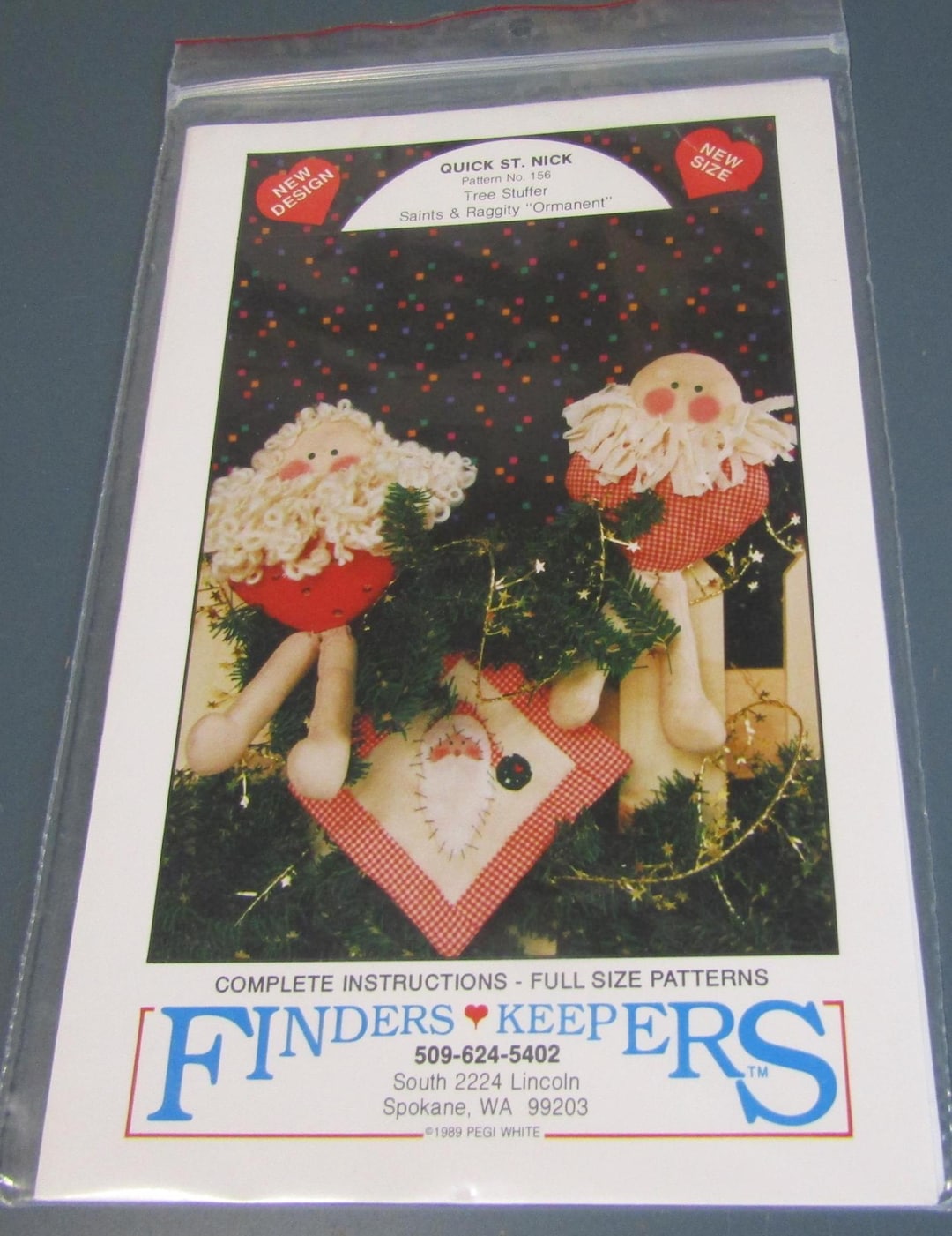 Uncut Vintage Finders Keepers Pattern: Quick Saint Nick 7 Inch - Etsy