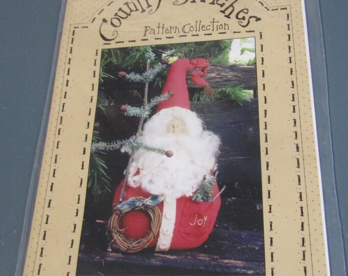 Uncut Vintage Country Stitches Art Doll Pattern: Kris Kringle 14 Inch ...