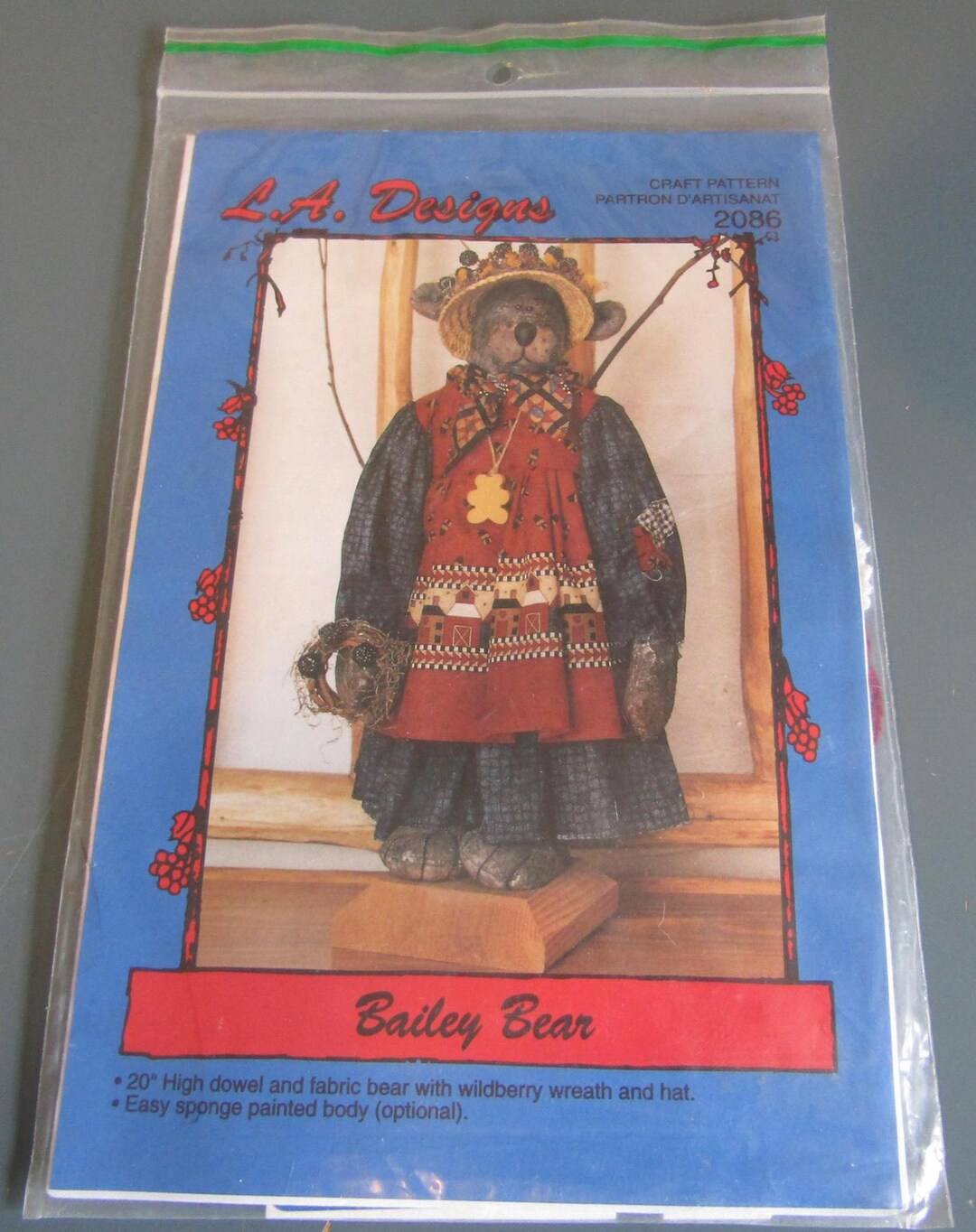 Uncut Vintage Bailey Bear Pattern: 20 Inch - Etsy