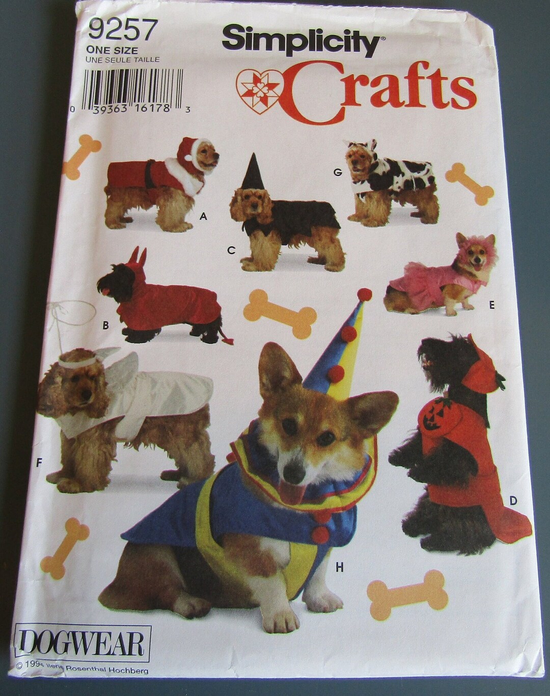 Uncut Vintage Dog Costumes Pattern - Etsy