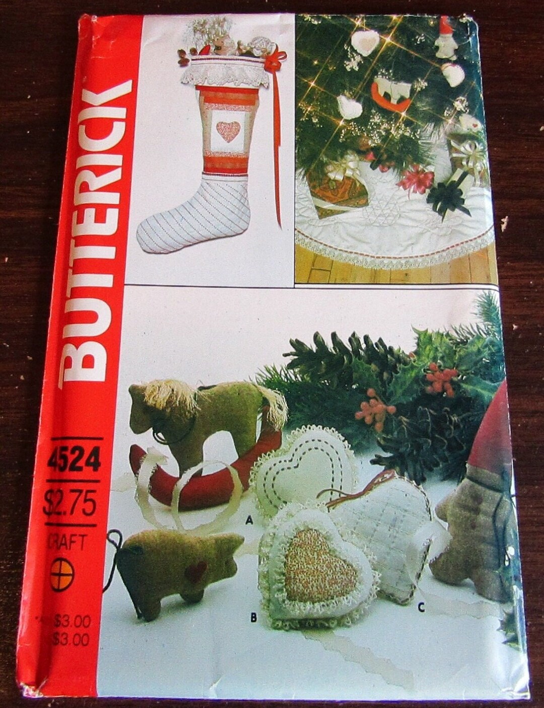 Uncut Vintage Christmas Package Pattern - Etsy